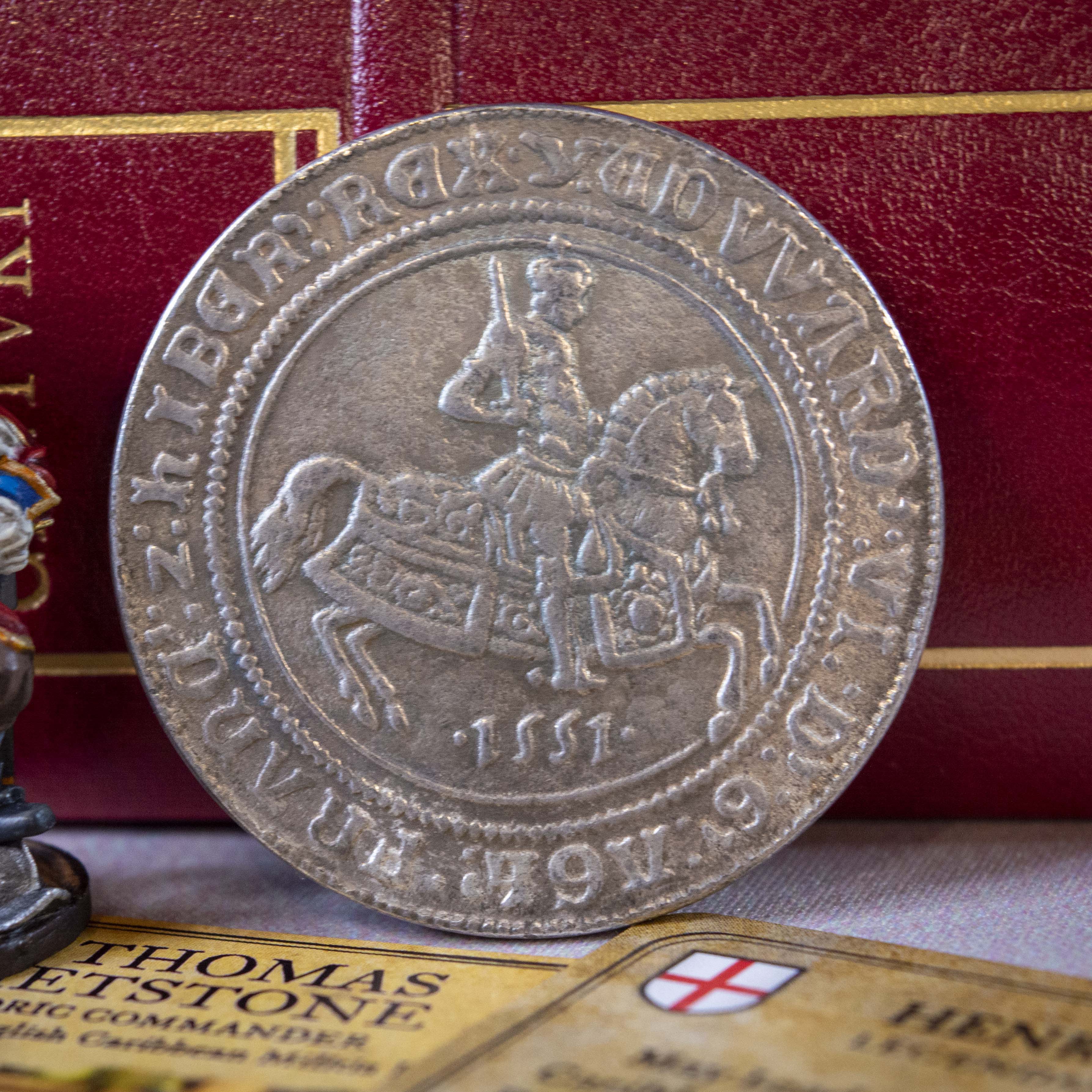 Fortune Token - English Edwards VI 1551 Crown Coin - Blood & Pigment