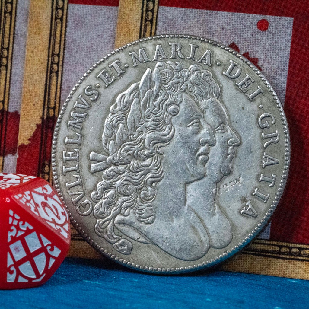 Fortune Token - English William & Mary 1693 Coin - Blood & Pigment