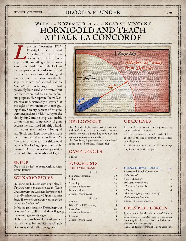 Hornigold & Teach Attack La Concorde - Summer of Plunder Scenario Guide ...